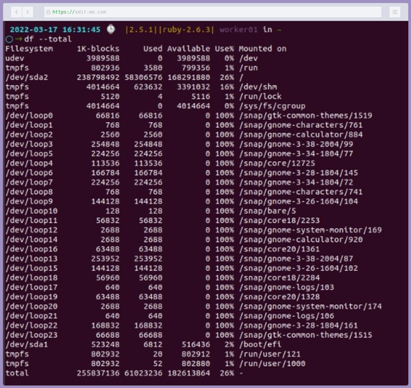 Df Command In Linux With Examples